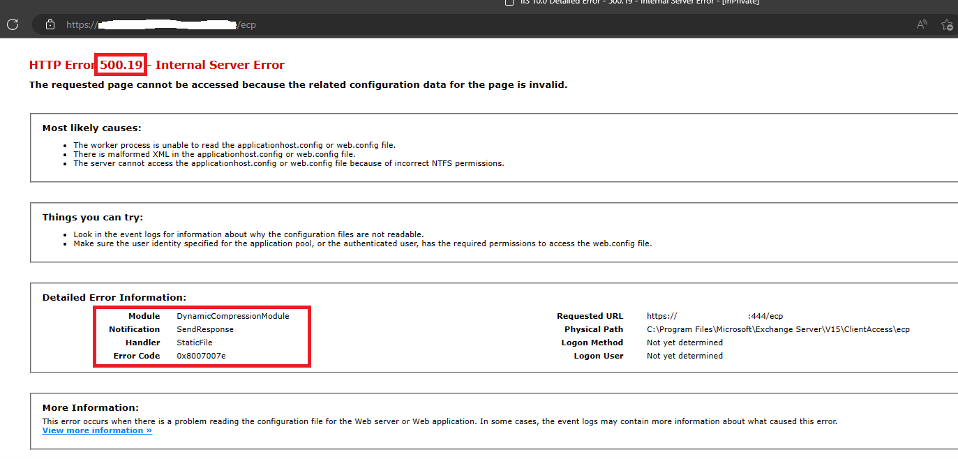 📝Exchange OWA, Outlook, and PowerShell Broken After Reboot – IIS Error ...