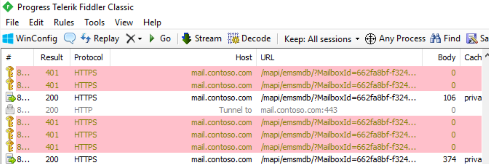 Exchange, Fiddler and Extended Protection – EWS Free Area